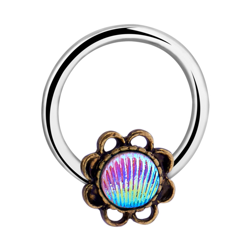 Ball Closure Ring with Shell Design (Surgical Steel 316L) | The World's ...