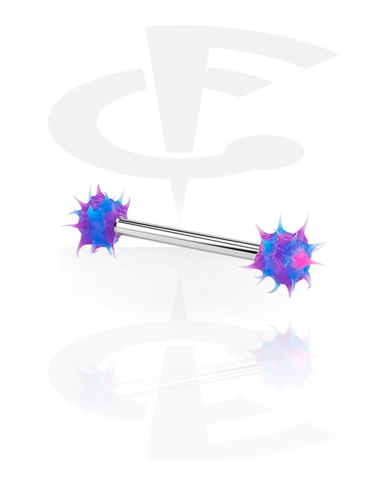 Barbell with Spikey ball (Surgical Steel 316L/Silicone) | The World's ...