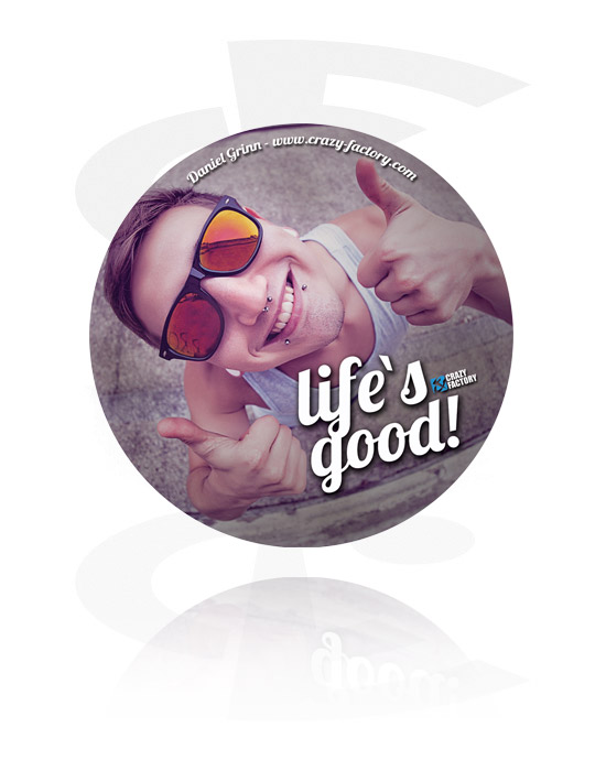 Autocollant Crazy Factory | Magasin de piercings en ligne