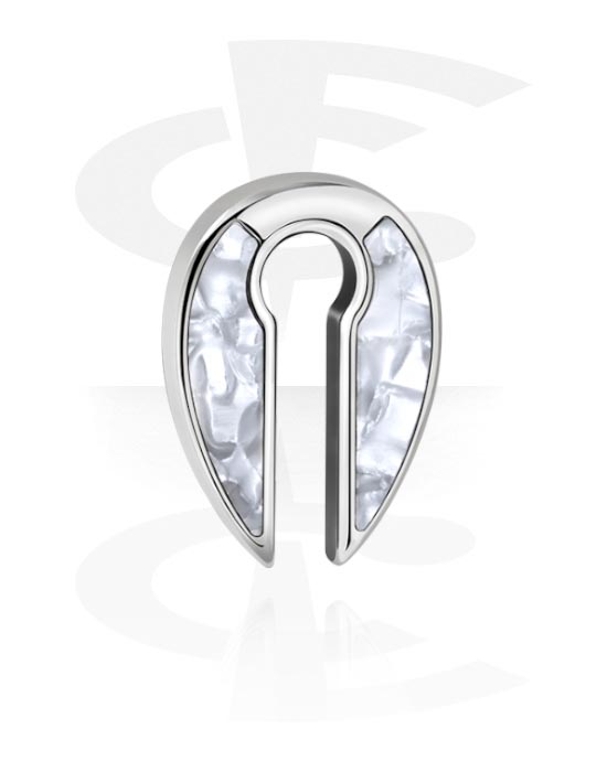 Ear weight (surgical steel, silver, shiny finish) (Surgical Steel 316L ...