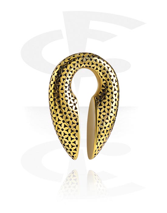 Ear weight (surgical steel, gold, shiny finish) (Gold Plated Surgical ...