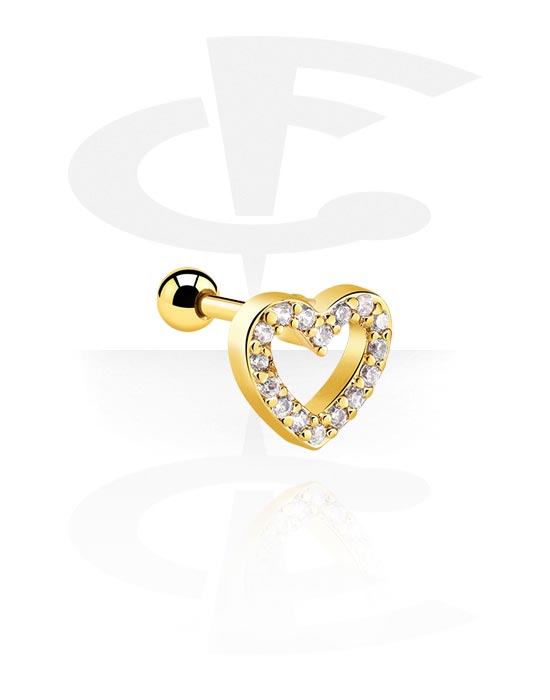 Piercing para el tragus con diseño de corazón (Acero quirúrgico 316L ...