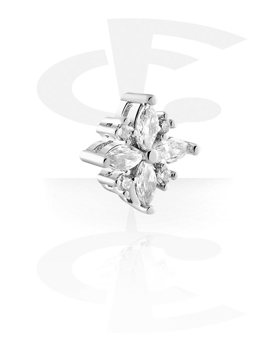 Accessoire pour barre à filetage (laiton plaqué, argent) avec motif ...