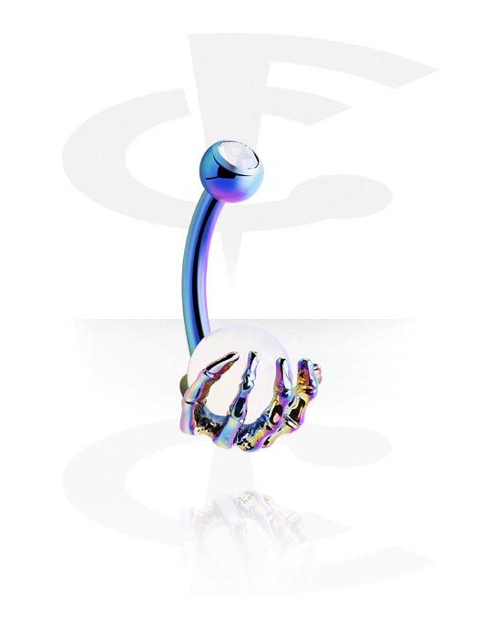 Piercing para el ombligo (acero quirúrgico, anodizado) con diseño de ...