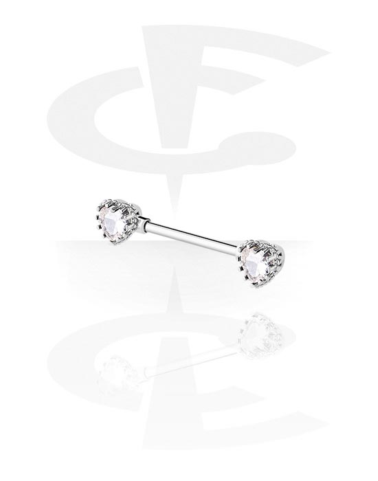 Barbell para el pezón con diseño de corazón (Acero quirúrgico 316L ...