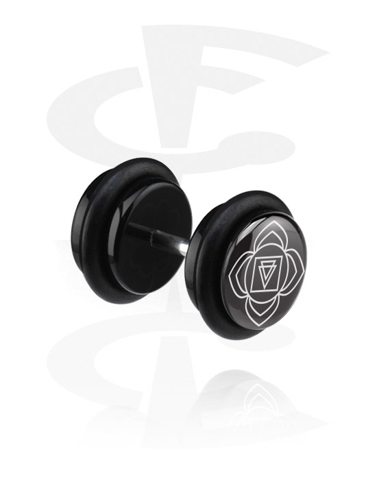 Schwarzer Fake Plug (Acryl) | Weltgrößter Piercing-Onlineshop