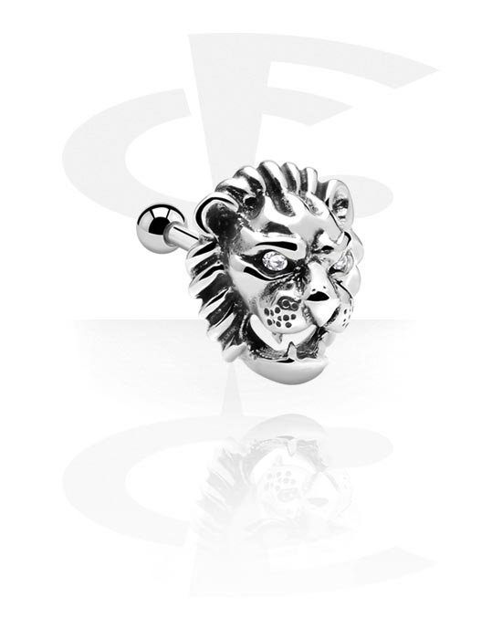 Tragus Piercing with lion design (Surgical Steel 316L) | The World's No ...
