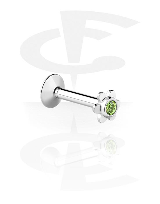 Internally Threaded Labret with flower attachment (Surgical Steel 316L ...