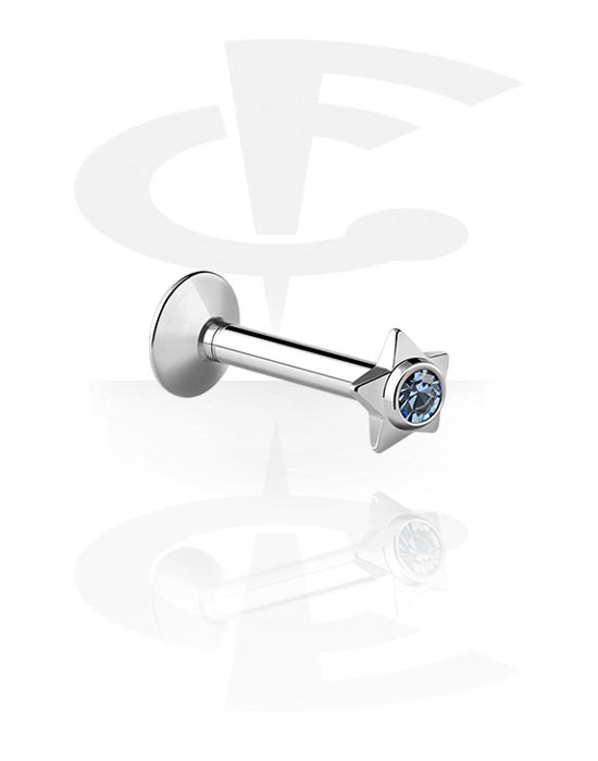Internally Threaded Labret with star attachment (Surgical Steel 316L ...