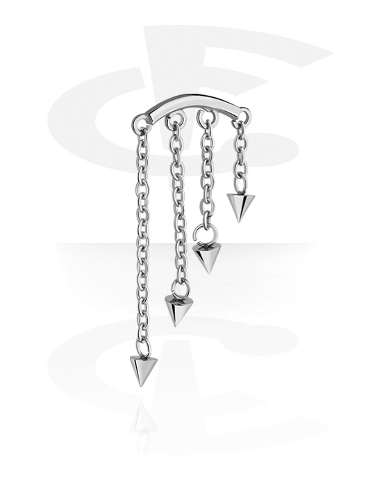 Attachment for internally threaded pins (surgical steel, silver, shiny ...