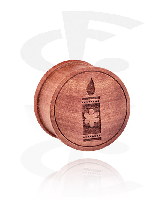 Ribbed Plug with laser engraving (Wood) | The World's No.1 Piercing Shop