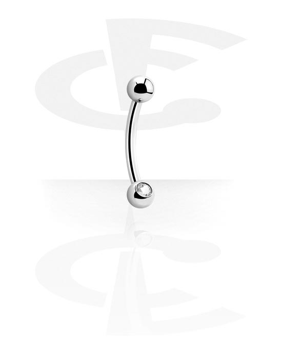 Belly button ring (surgical steel, silver, shiny finish) (Surgical ...