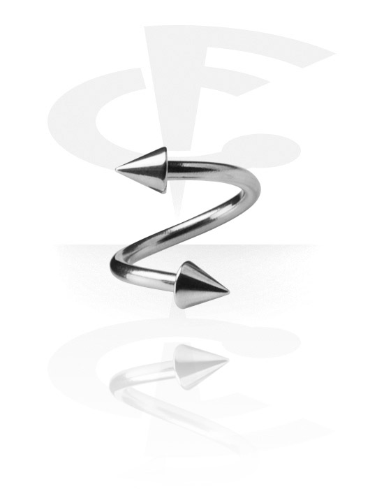 Spiral with cones (Surgical Steel 316L) | The World's No.1 Piercing Shop
