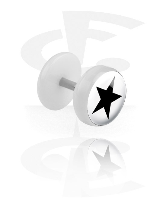 Weißer Fake Plug (Acryl / Chirurgenstahl 316L) | Weltgrößter Piercing ...