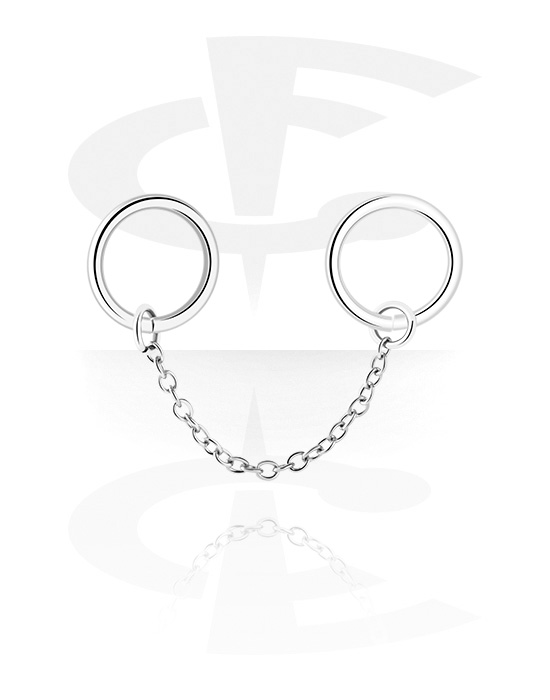 Piercing ring with chain (Gold Plated Surgical Steel 316L) | The World ...