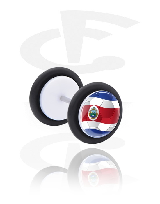 Faux plug Coupe du monde avec drapeau du costa rica (Acrylique/Acier ...