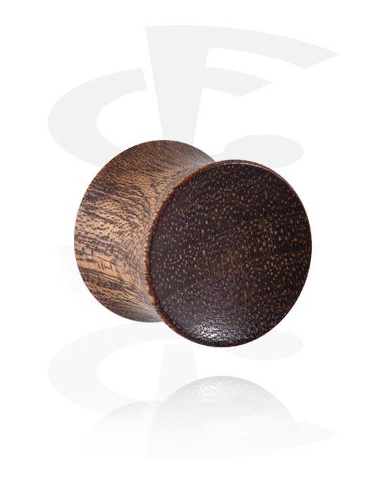 Double flared plug (hout) met holle voorkant (Hout) | Online Piercing Shop