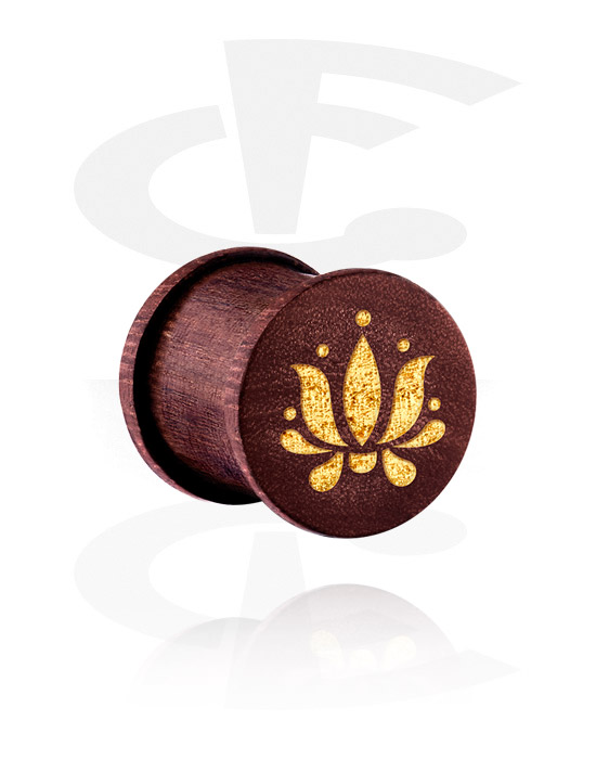 Ribbed Plug with Asian Design (Mahogany Wood) | The World's No.1 ...