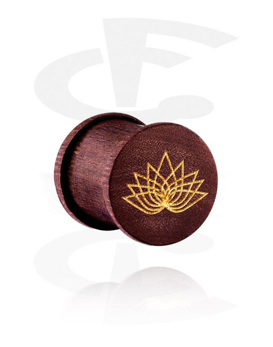Ribbed Plug with Asian Design (Mahogany Wood) | The World's No.1 ...