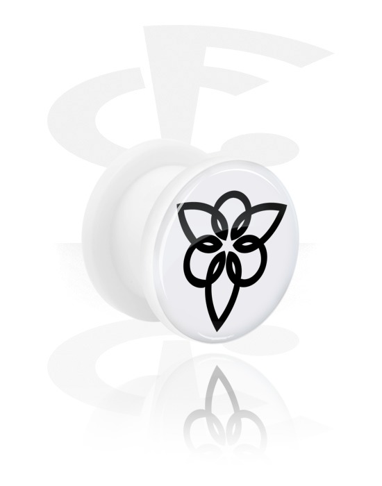 White Tunnel with Nordic Runes (Acrylic) | The World's No.1 Piercing Shop