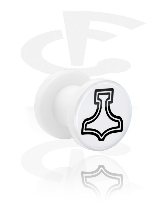 White Tunnel with Nordic Runes (Acrylic) | The World's No.1 Piercing Shop