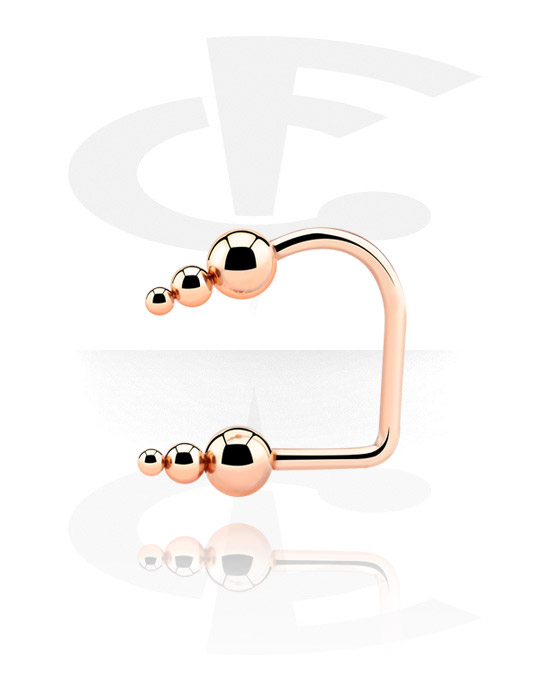 Lip Hoop with pyramids (Rose Gold Plated Surgical Steel 316L) | The ...
