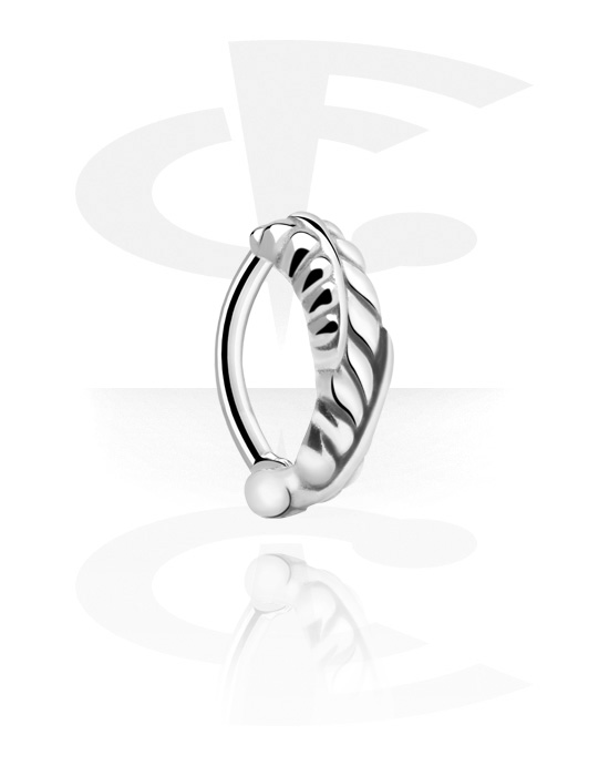 Belly button clicker (surgical steel, silver, shiny finish) (Surgical ...