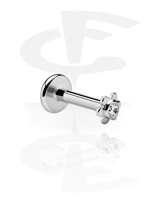 Internally Threaded Labret with flower attachment (Titanium) | The ...