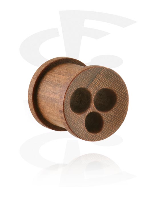Ribbed plug (wood) with Button Design (Wood) | The World's No.1 ...