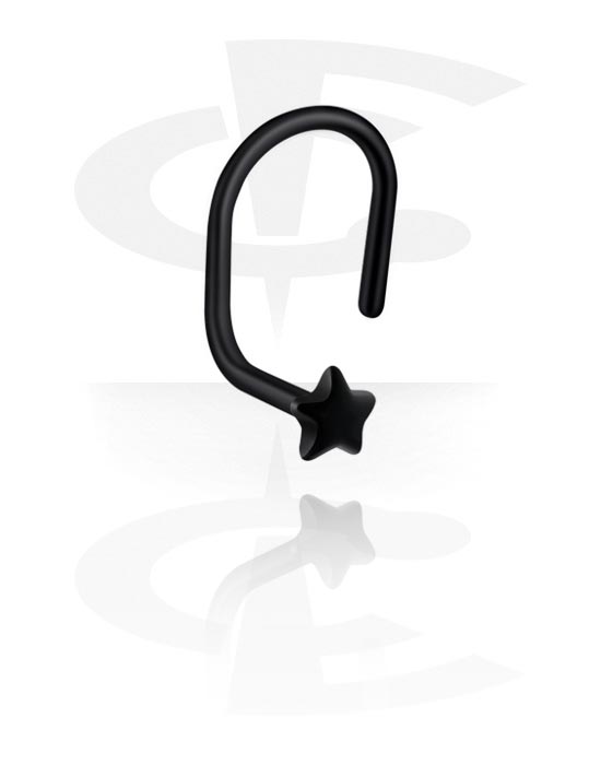 Curved nose ring (bioflex, black) (Bioflex) | Piercing onlineshop